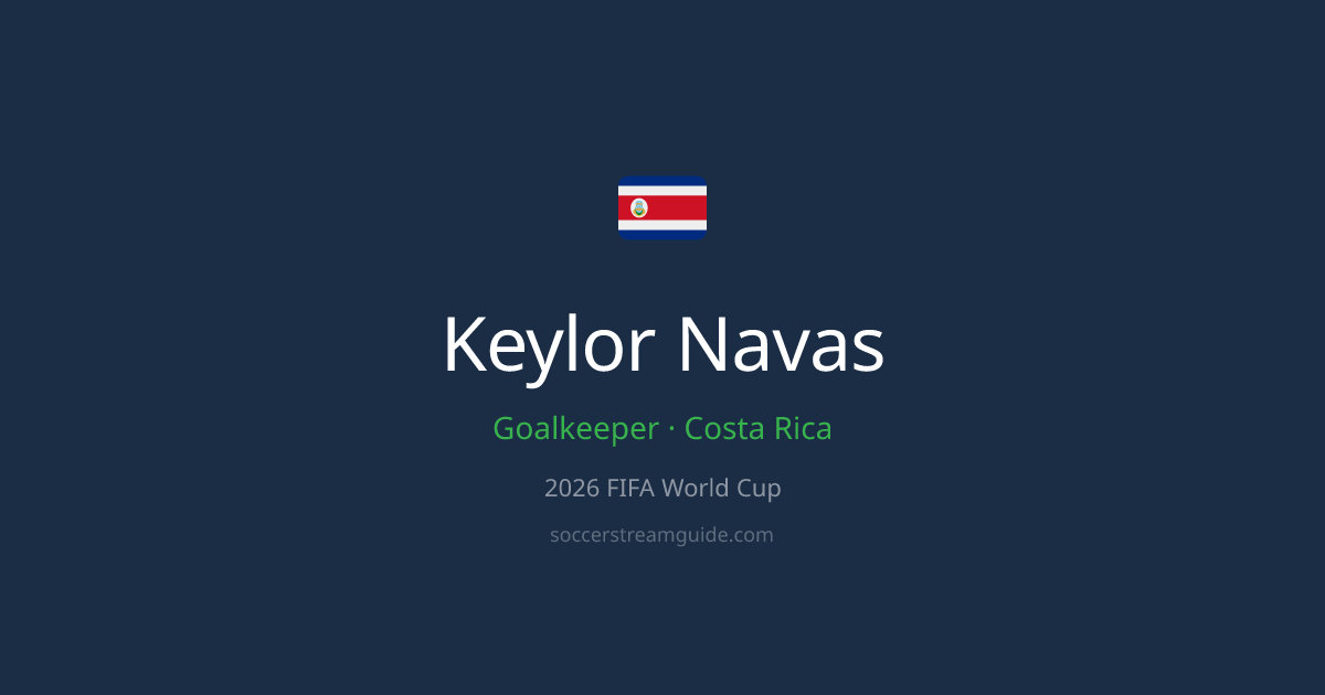 Keylor Navas — Costa Rica World Cup 2026 | Soccer Stream Guide