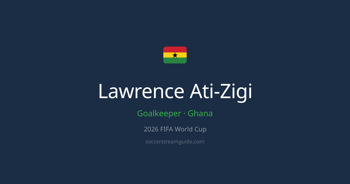 Lawrence Ati-Zigi — Ghana World Cup 2026 | Soccer Stream Guide